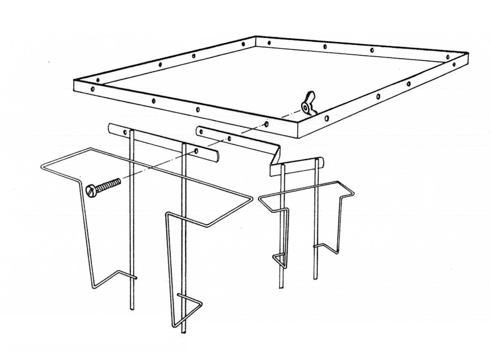 Postkort holder 1150 x 95 med 12 lommer højkant Sølv farve HMKL12-90 ...